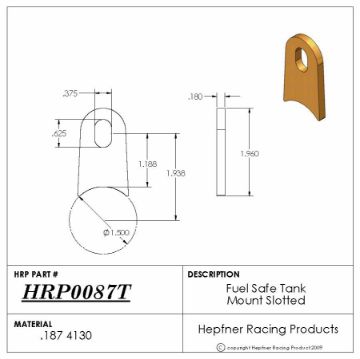 Gusset, Max Style, Large, 0.060" Thick - Hepfner Racing Products