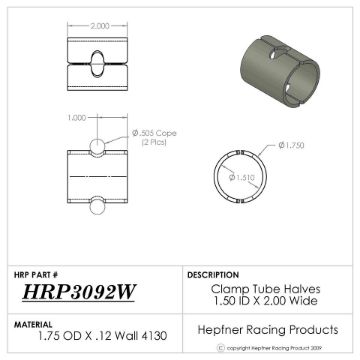 Tube Clamp Halves - Hepfner Racing Products