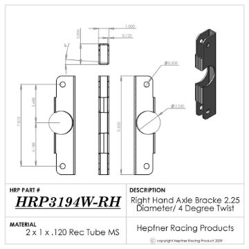 Axle Tubes & Brackets - Hepfner Racing Products