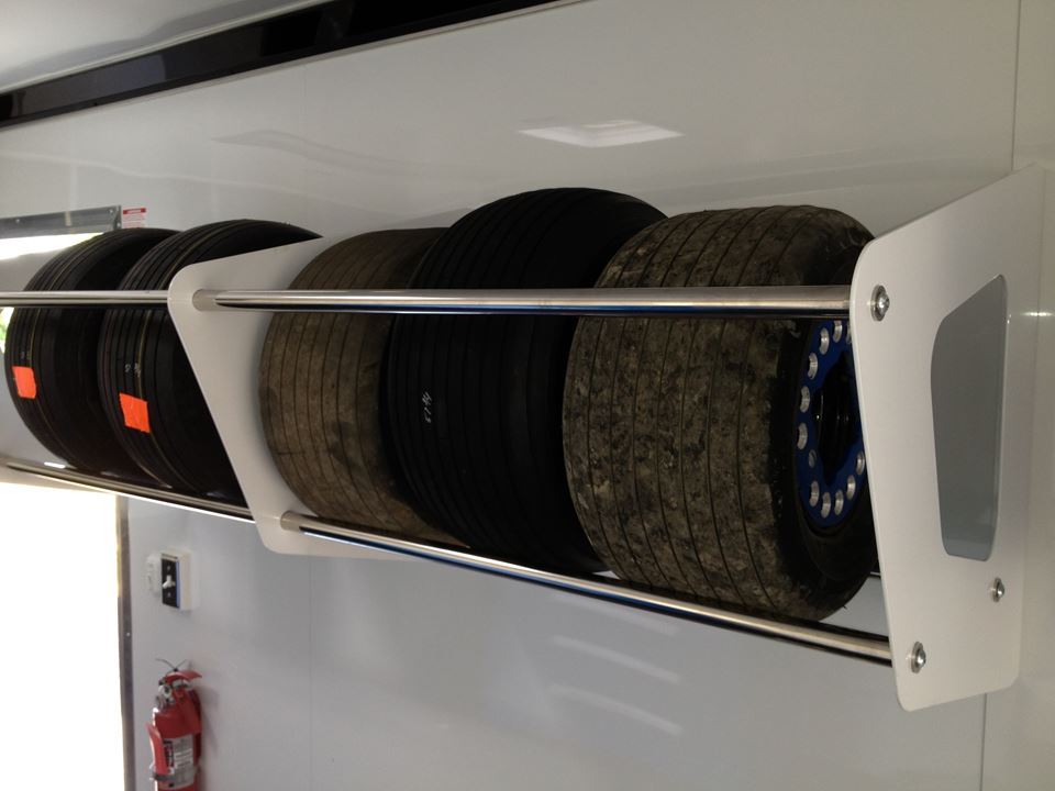 Tire Rack for Small Tires, 80" Long - Hepfner Racing Products