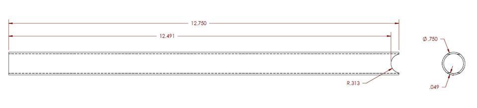 Jacobs Ladder Diagonal Tube - 12.75 - Hepfner Racing Products