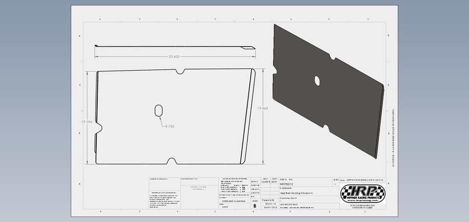 Side Panel, LH, Long 24" X 36", Aluminum, Bare - Hepfner Racing ...