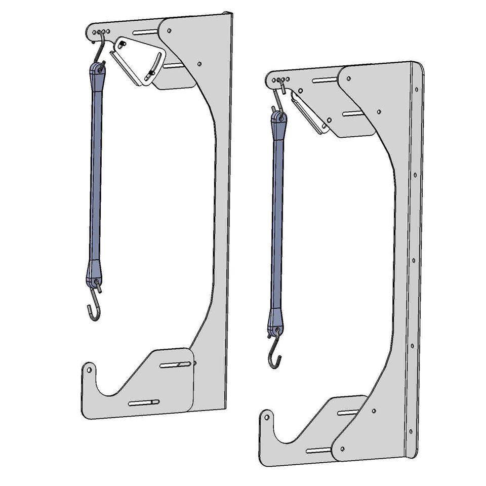 Nose Wing Wall Mount, Adjustable, Black Finish - Hepfner Racing ...