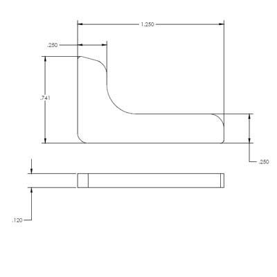 Gusset, for Gas Shock - Hepfner Racing Products