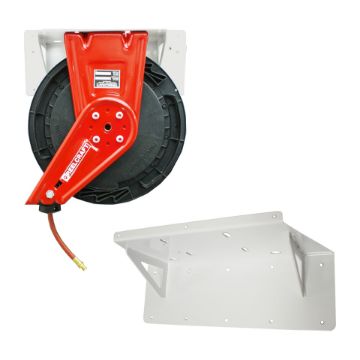 Electric Cord Retractable Reel Bracket, Narrow, White Powder Coat ...