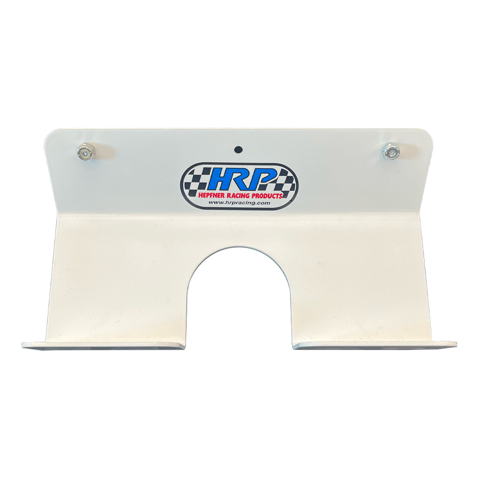 Large Push Broom Holder, White Powder Coat - Hepfner Racing Products
